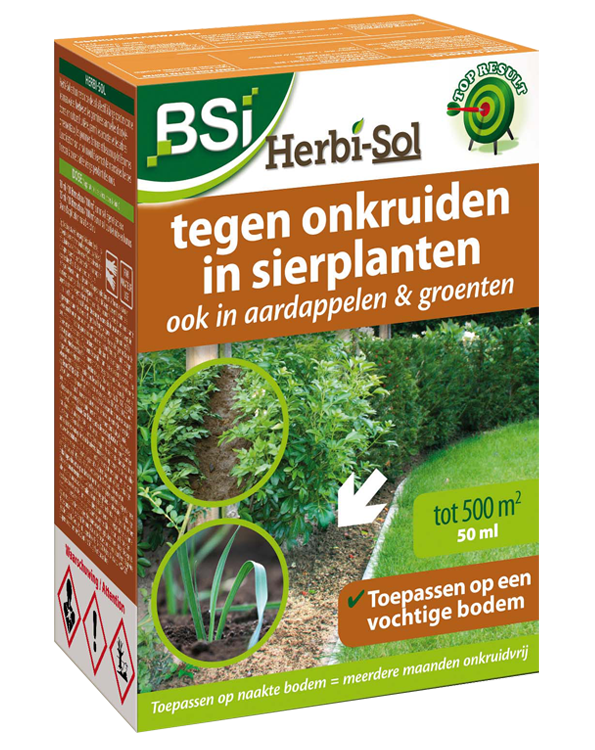 Onkruid voorkomen tussen planten met BSI Herbi-Sol