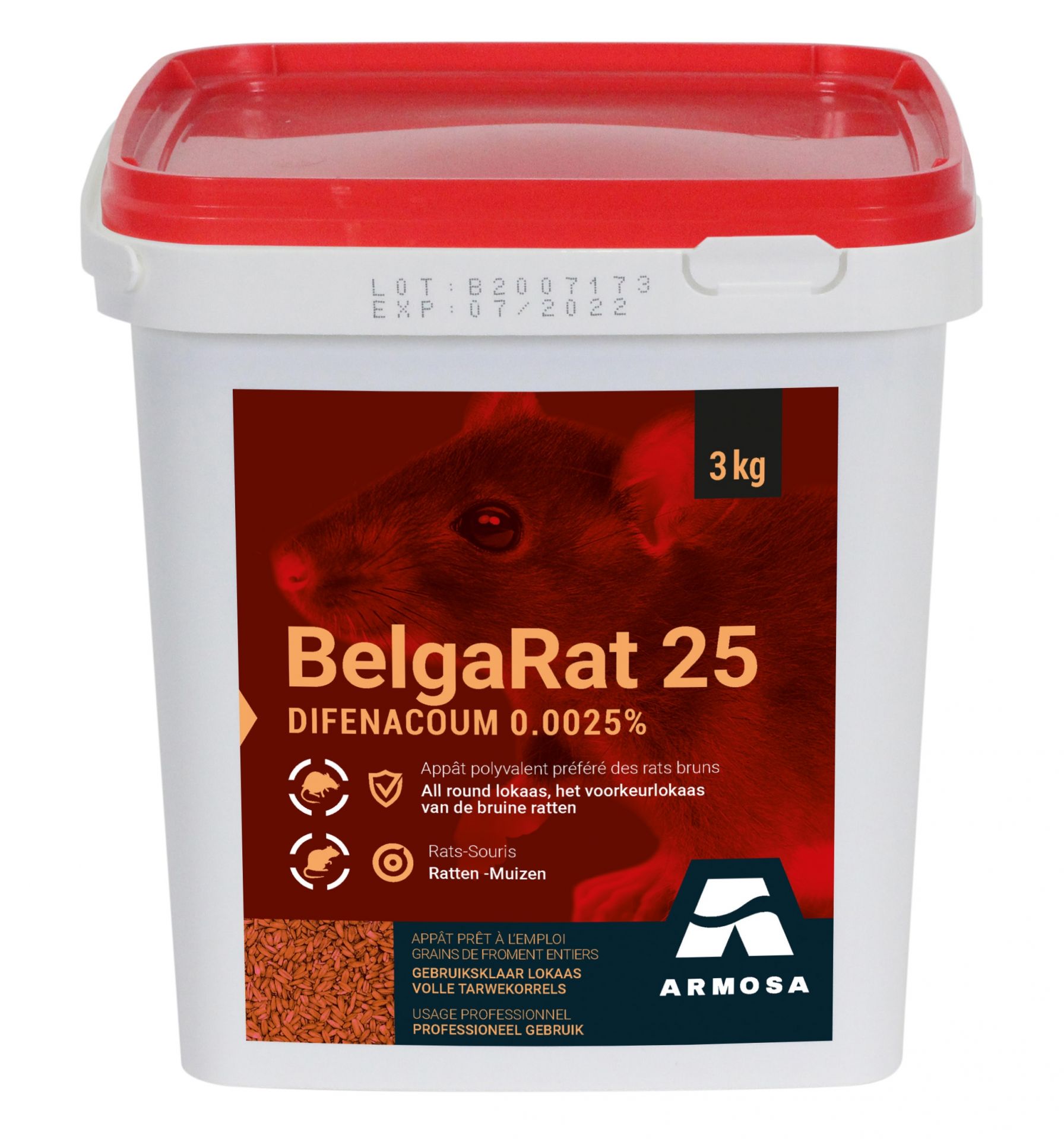 Belgarat Professioneel rattengif kopen in België | graanlokaas 3kg