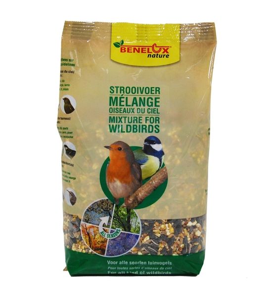 4-seizoenen vogelvoer 1kg | Strooivoer voor tuinvogels