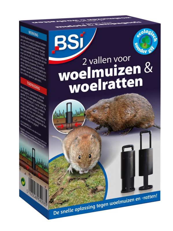 Herbruikbare woelmuizenval | Ook geschikt voor woelratten en mollen